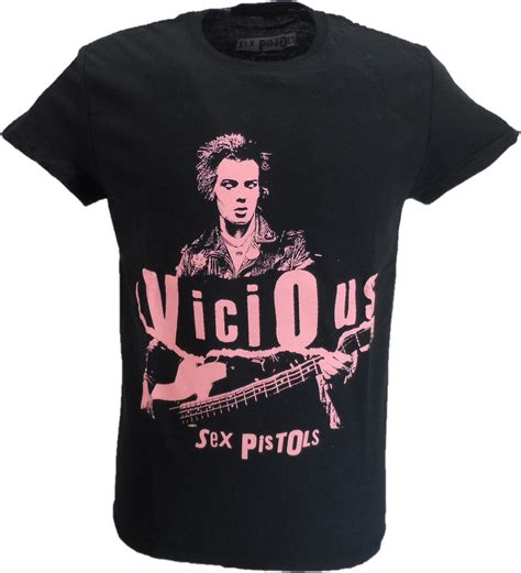 Mens Black Official Sex Pistols Sid Pic T Shirt Mazeys Uk