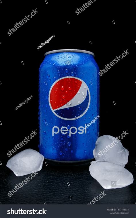 Kyiv Ukraine February 23 2019 Pepsi Cola Can Over Dark Background