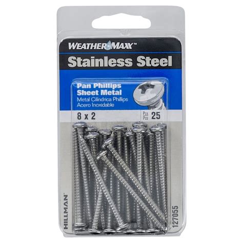 Hillman 8 X 2 In Phillips Drive Standard Sheet Metal Screws 25 Count