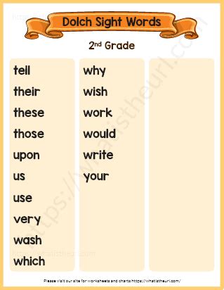 Grade 2 Dolch Sight Words Traceable Pages Educational Images Picstank