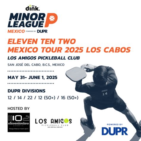 The Dink Minor League Pickleball Eleven Ten Two Mexico Tour Stage Los