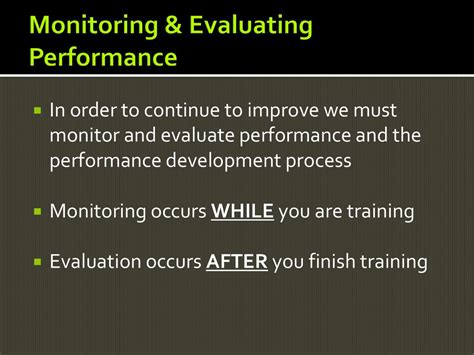 Monitoring And Evaluating Performance Ppt Download
