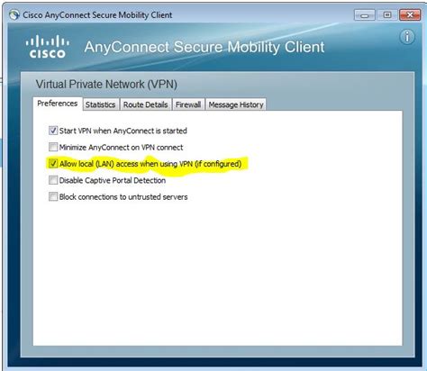 solved no internet access whilst connected to cisco vpn client cisco community