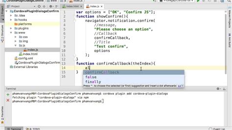 Phonegapcordova Plugin Dialogs Confirm Youtube