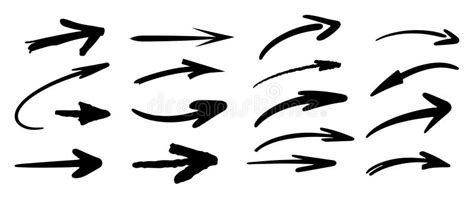 Hand Drawn Arrows And Pointer Lines Stock Vector Illustration Of Mark