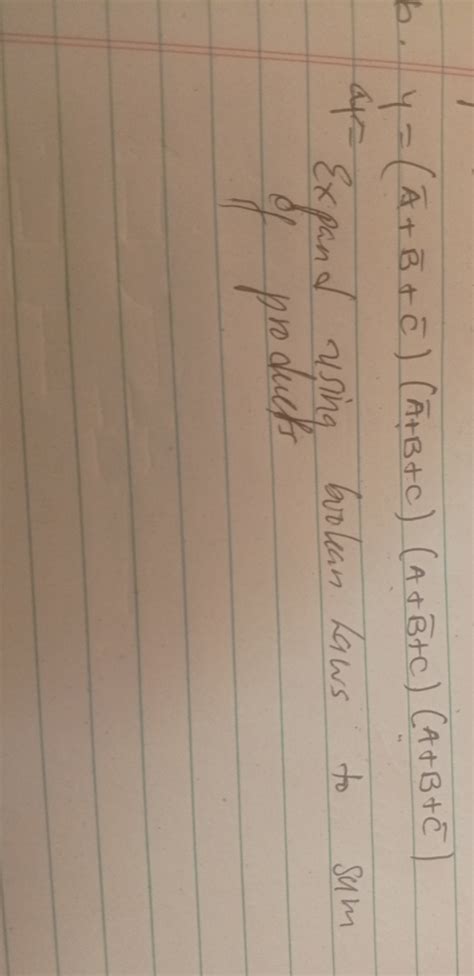 B Yaˉbˉcˉaˉbcabˉcabcˉ Ar Expand Using Boolean Laws To