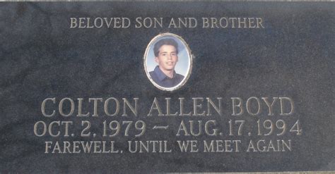 Colton Allen Boyd 1979 1994 Find A Grave Memorial