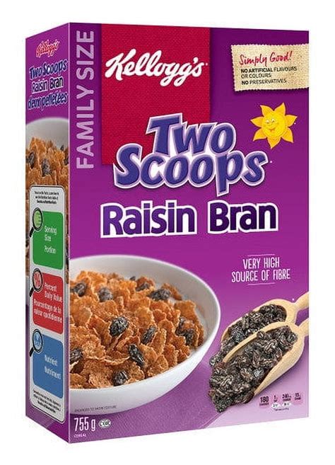 Kelloggs Two Scoops Raisin Bran Cereal 755g27oz Imported From