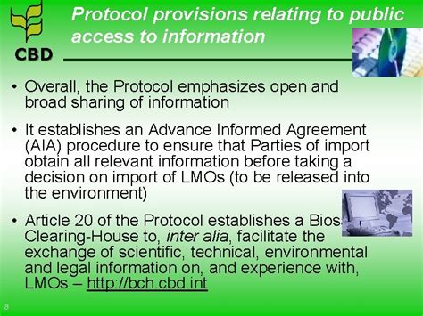 Cbd Overview Of The Cartagena Protocol On Biosafety