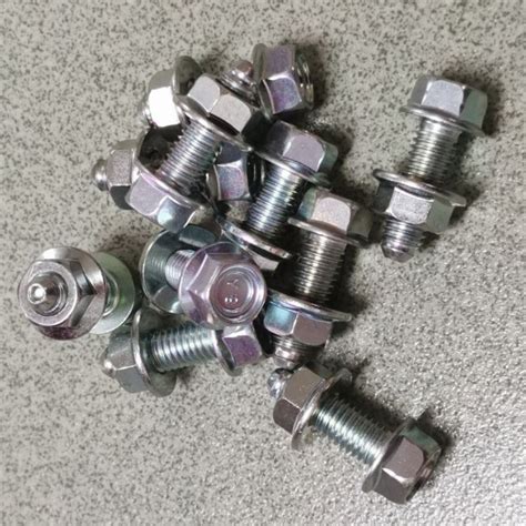 M8x25 Spanar 12 Stainless Steel 8a Flange Bolt With Flange Nut Set 1pc Shopee Malaysia