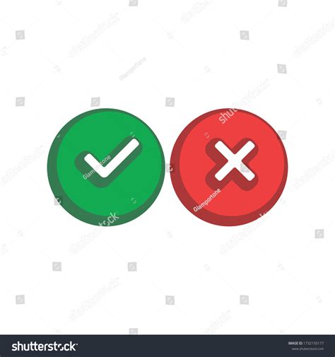 Check Mark Icons X Or Tick Approve Vector Icon Royalty Free Stock