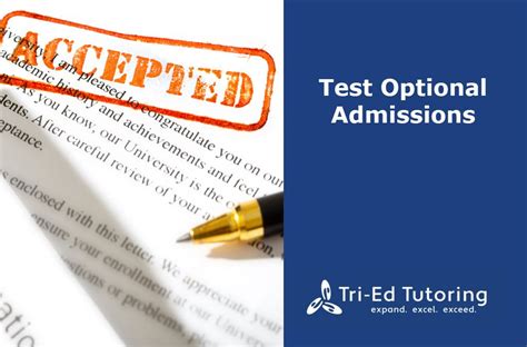 Test Optional Admissions Tri Ed Tutoring Llc