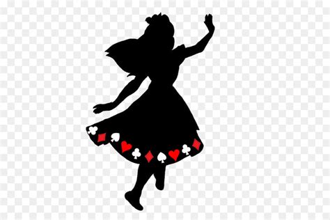 Alice In Wonderland Silhouette Vector