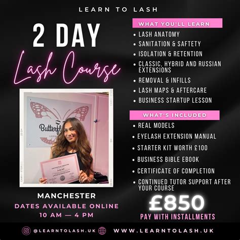 2 Day In Depth Eyelash Extension And Business Start Up Course Learn To Lash