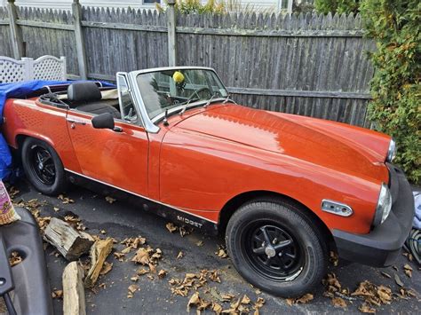 1976 Mg Midget Convertible Red Rwd Manual For Sale