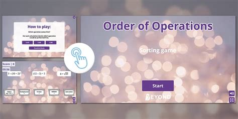 👉 Interactive Order Of Operations Sorting Game Beyond Maths