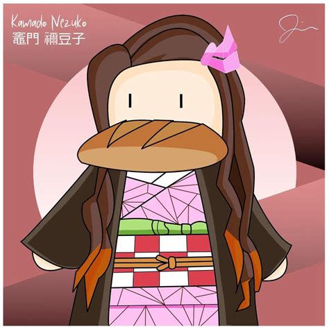 Nezuko With Bread Nezuko