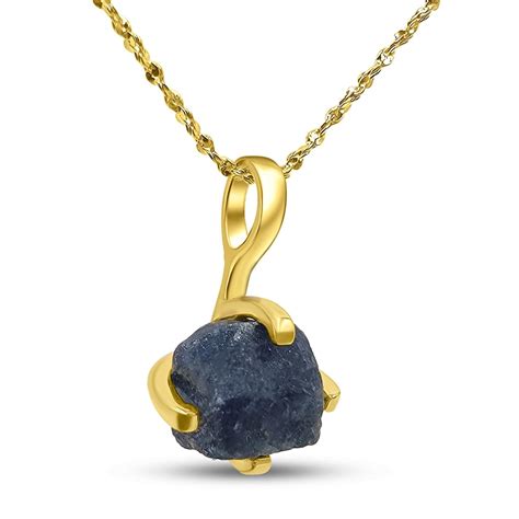 Raw Blue Sapphire Necklace