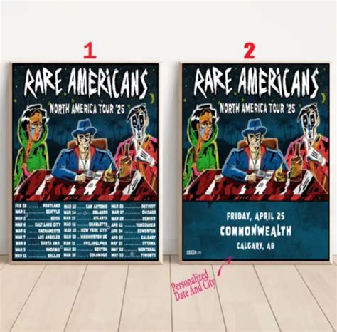 Custom Rare Americans North America Tour 2025 Poster Id 20348678 By