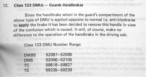 Class 123 Dmu Description