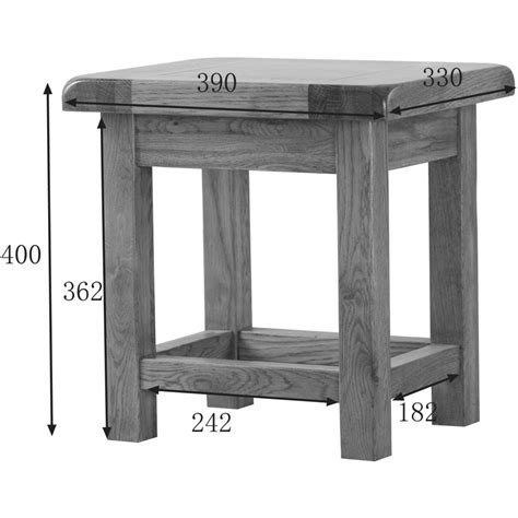 Savoy Rustic Solid Oak Side Table Made With Oak