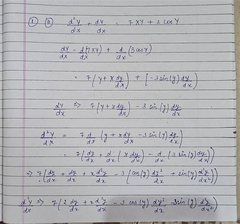 Solved Differential Equation Trigonometric Derivative Example Example Exercise Derivada