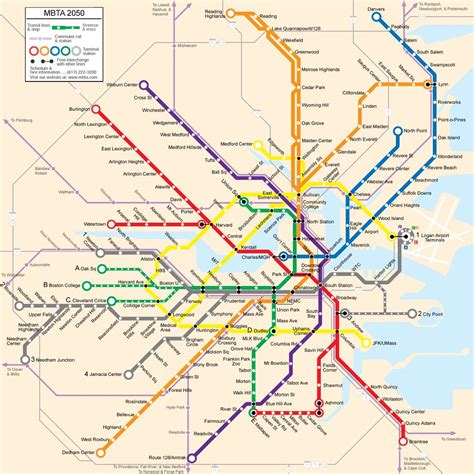 Rail Train Boston Transportation Boston T Train Map Boston Map Framed