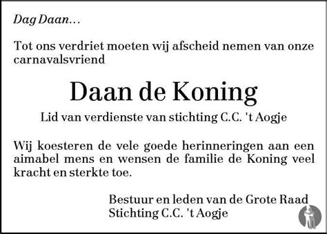 Daan De Koning 22 09 2011 Overlijdensbericht En Condoleances Mensenlinq Nl