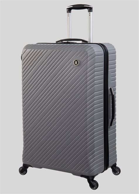 It Luggage Grey Hard Shell Suitcase Matalan