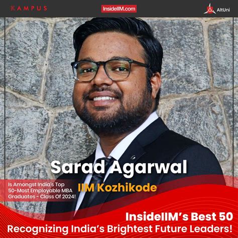 Iimkozhikode Mba Top50 Iimk Sarad Agarwal 21 Comments