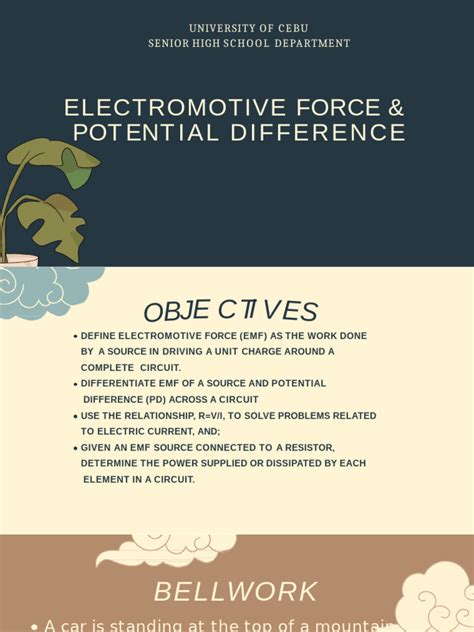 Lesson 4 3 Emf And Pd Pdf Voltage Volt