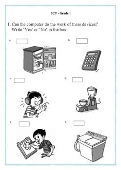 Grade Ict Computer Worksheet Uses And Parts By Ramya Venkat Riset