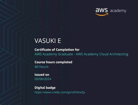 Vasuki E On Linkedin Aws Cloudcomputing
