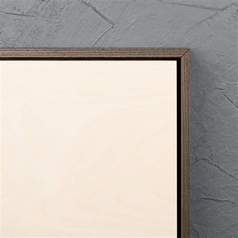Walnut Floating Frame With Premium Birch Art Board Squarerectangle