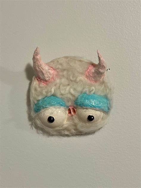Mini Yeti Monster Wall Hanging Etsy