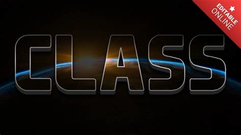 Class Earth Text Effect Generator