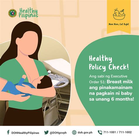 Healthypolicycheck 👀 Mayroon Tayong Executive Order 51 O Milk Code Layunin Nitong I Promote