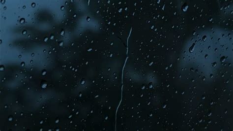 Rain On Window With Dark Screen 10 Hours Video With Soothing Sounds