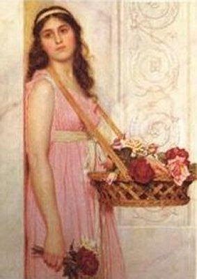 British Art George Lawrence Bulleid Girl With Rose Basket