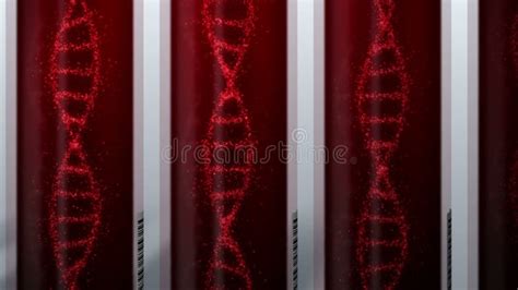 Molécula Del Sistema De Adn Con Sangre Roja En El Tubo De Ensayo Equipo
