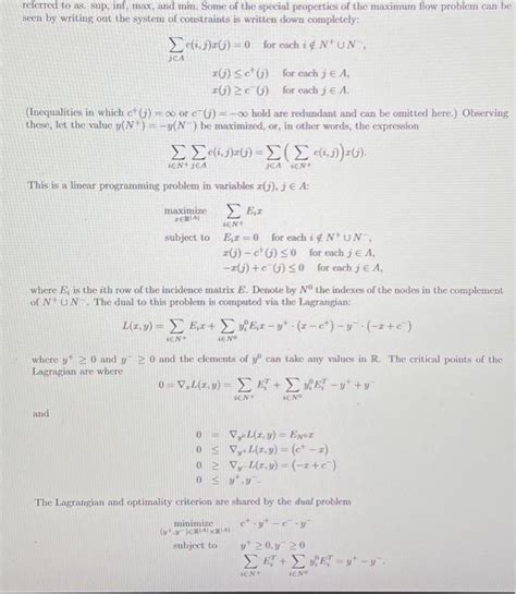 Solved Re Express The Max Flow Problem For The Network Shown