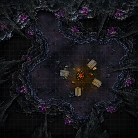 Underdark Campsite 30x30 Oneiromancy Maps Rbattlemaps