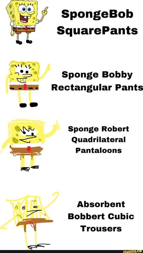 Spongebob Squarepants Sponge Bobby Utem Rectangular Pants Sponge Robert Quadrilateral Pantaloons