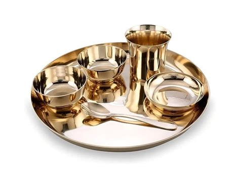Easycraft Kansa Thali Set Bronze Thali Set