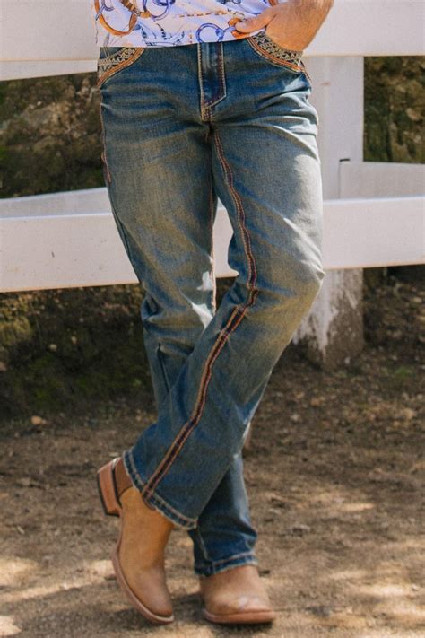 Holt Mens Slim Boot Cut Jeans Platini Fashion