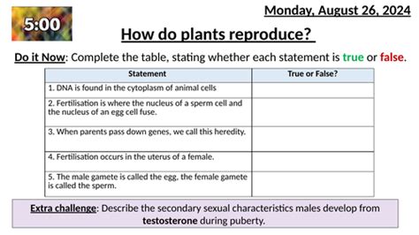 Ks3 Plant Structure Pollination And Practical Dissection Lesson