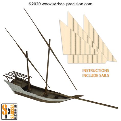 Arab Dhow Sailing Ship 28mm Sarissa Precision Limited