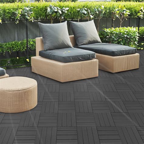 Malsion Homes 12 X 12 Wood Plastic Composite Interlocking Deck Tile