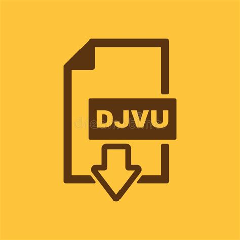 The Djvu Icon File Format Symbol Stock Illustration Illustration Of