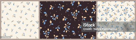 완벽 한 꽃 패턴 추상적 인 자연 디자인 작은 장식 예술 꽃 잎 가을에 미니 나뭇 가지 벡터 일러스트 레이 션 가을에 대한 스톡 벡터 아트 및 기타 이미지 Istock